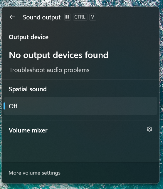 No Audio Output Device is installed, No audio device is installed !!! | Microsoft Community Hub
