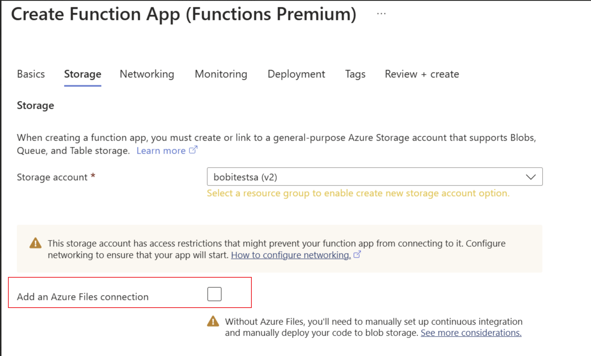 How to disable SAS token on consumption/Premium plan hosted function ...