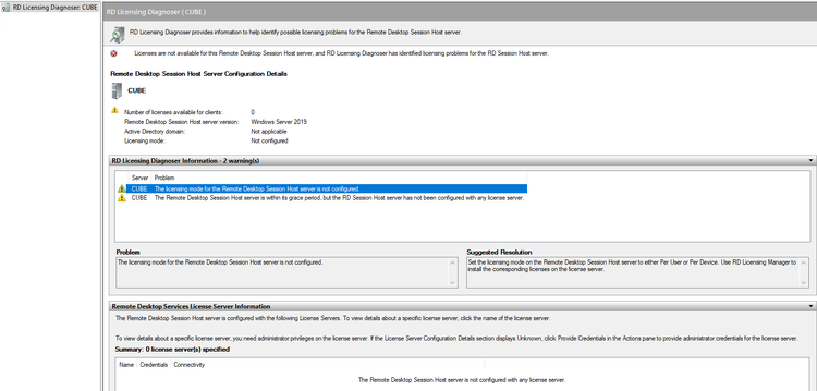 Remote desktop licensing mode is not configured | Microsoft Community Hub