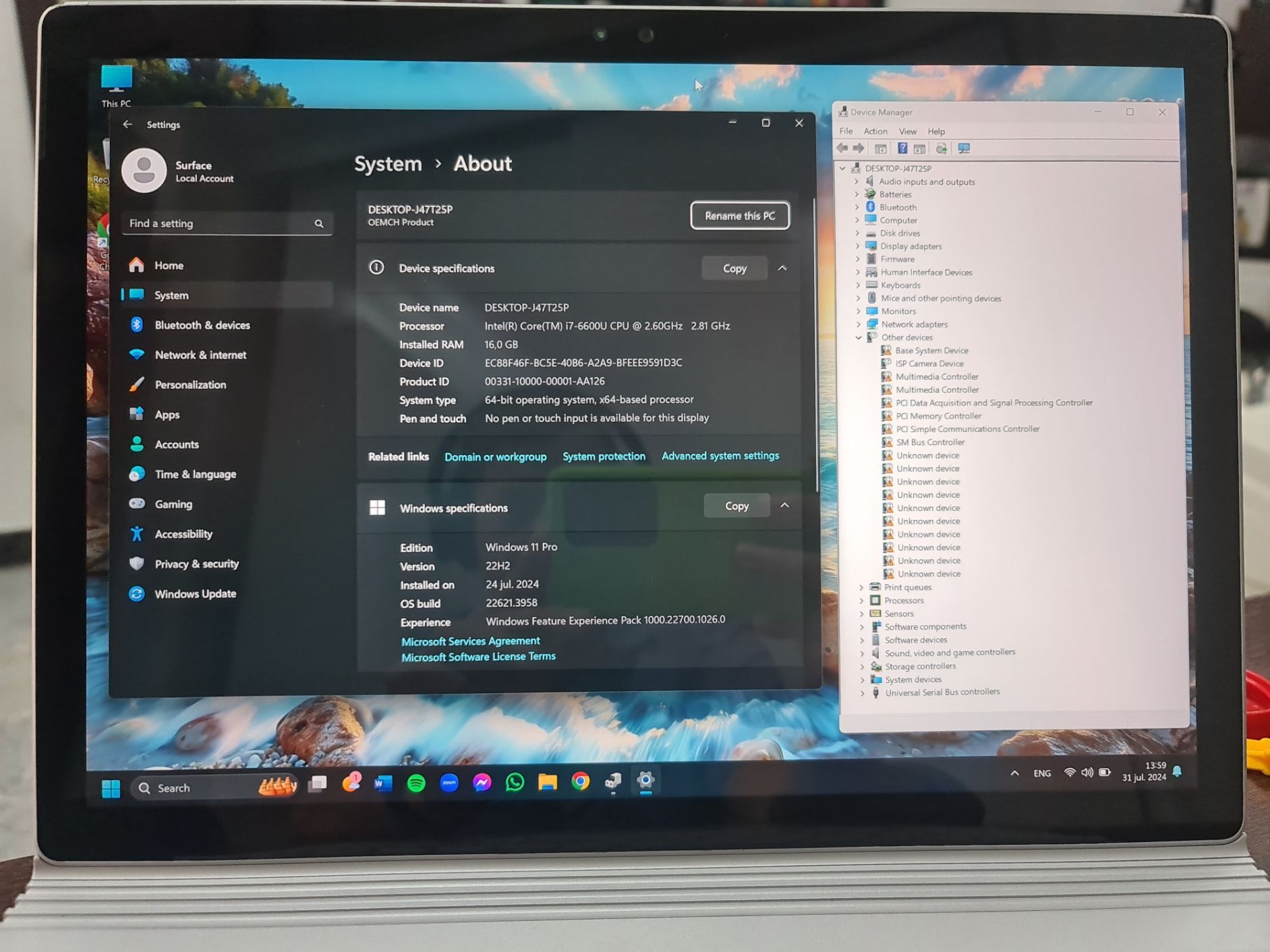 Surface Book will not recognize itself as a Surface and will not ...