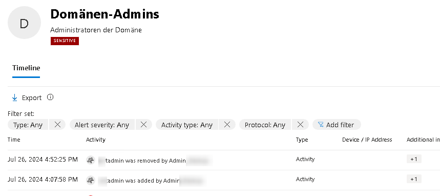 MDI not firing alert - "Suspicious additions to sensitive groups ...