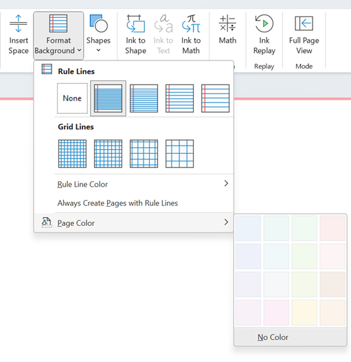 New Draw tab and ink tools in OneNote on Windows