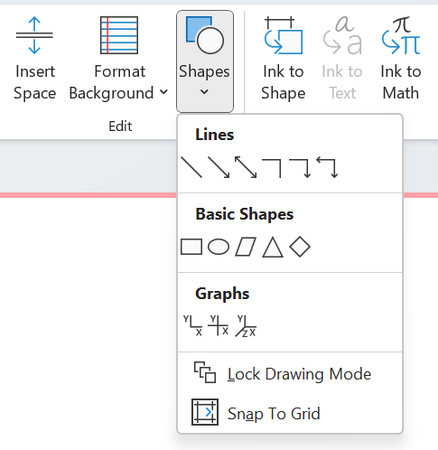 New Draw tab and ink tools in OneNote on Windows