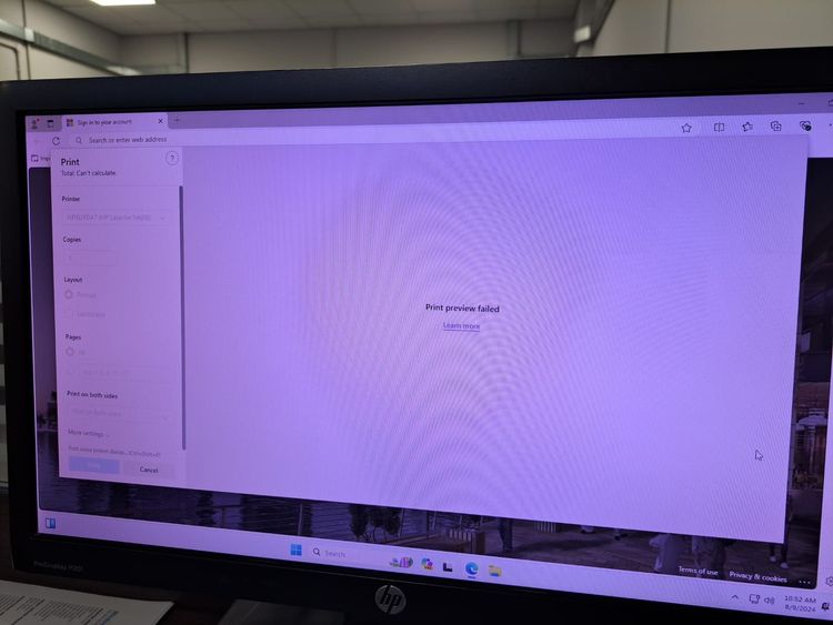 Print Preview Failed from Web Browsers | Microsoft Community Hub