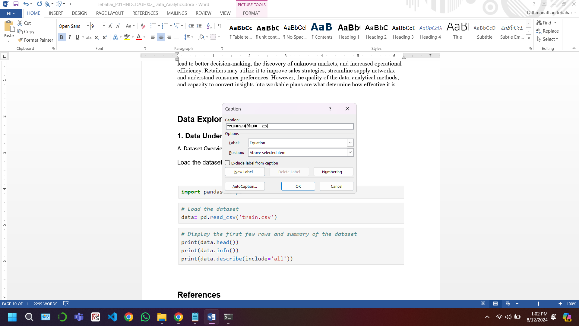 How to solve this issue? I can't modify that caption | Microsoft ...