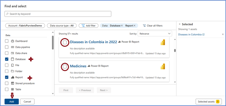 Explaining Purview concepts: Domains, Business Domains, Collections, Data Products and Data Assets.