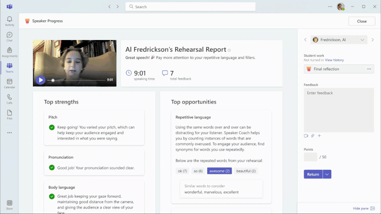 Speaker Progress in Microsoft Teams for Education - now globally rolled ...