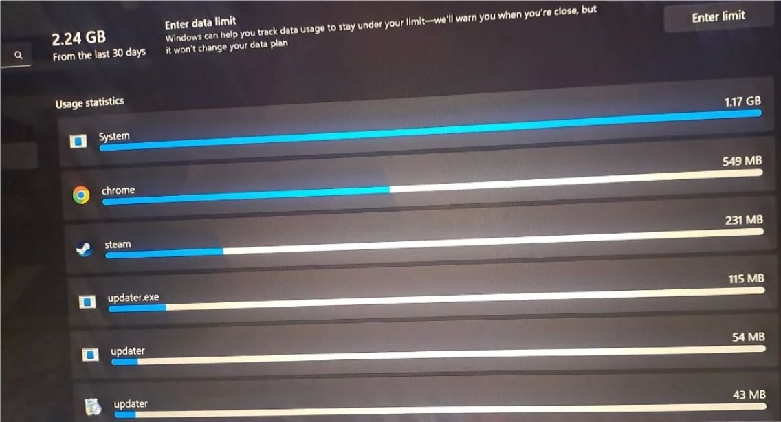 My laptop consumes too much data. How can i limit it? | Microsoft Community Hub