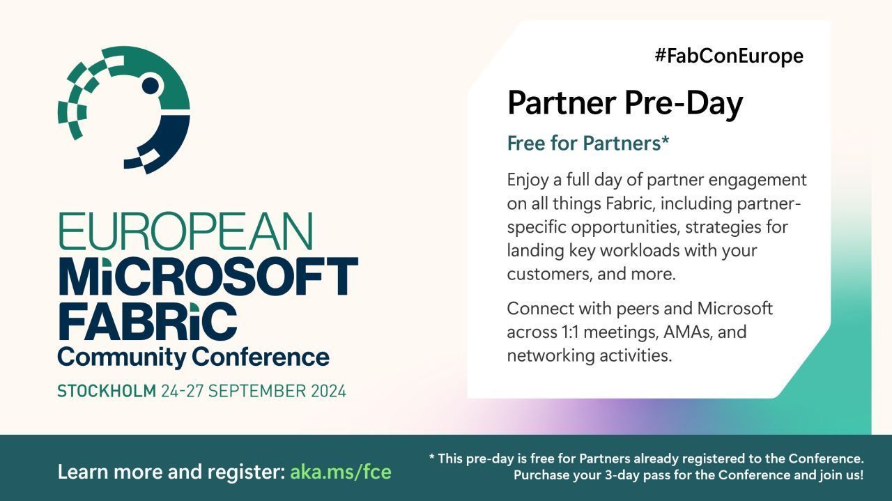 Join us for Partner Pre-Day at the European Microsoft Fabric Community ...
