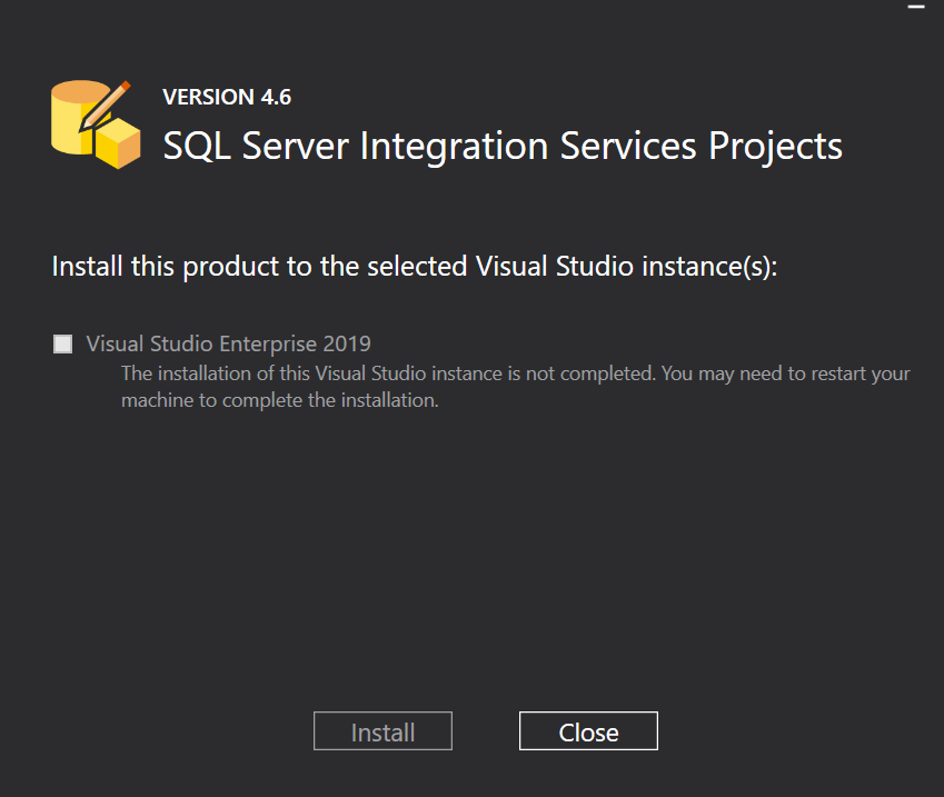 Problem with installing SSIS extension to Visual Studio | Microsoft ... Problem with installing SSIS extension to Visual Studio | Microsoft ...