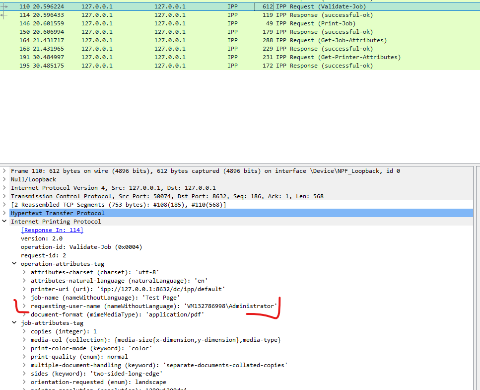 Invalid Requesting User Name Value After System Reboot Ipp Everywhere