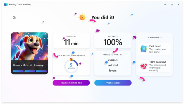Reading Coach, your AI-powered reading fluency coach