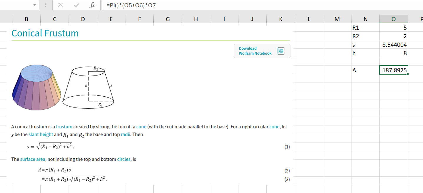 How to draw a cone and it's Frustum in 3D in Excel | Microsoft Community Hub