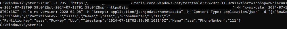 Performing simple Azure Table Storage REST API operations using curl ... Performing simple Azure Table Storage REST API operations using curl ...