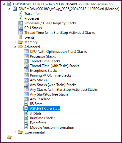 PerfView: ASP.NET Core Stats View | Microsoft Community Hub