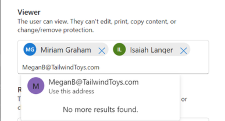User permissions Word, Excel, and PowerPoint