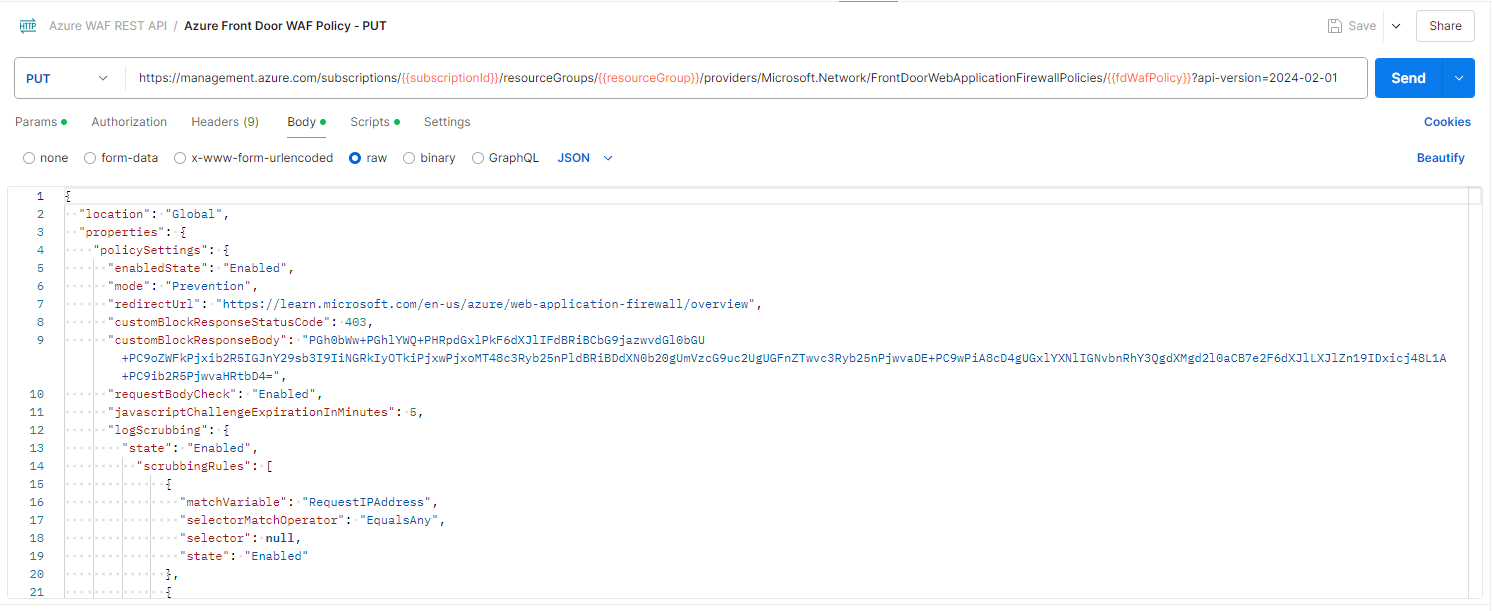 Getting Started with Azure WAF REST API for Azure Front Door: A Step-by-Step Guide | Microsoft ...