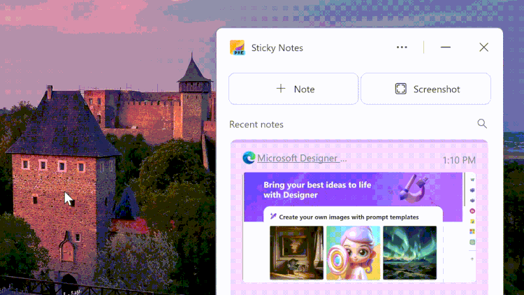 New Sticky Notes app on Windows