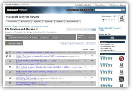 File Services and Storage TechNet Forums just got a facelift ...