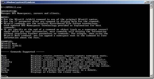DFSUtil in Windows Server 2003 VS DFSUtil in Windows Server 2008 ...