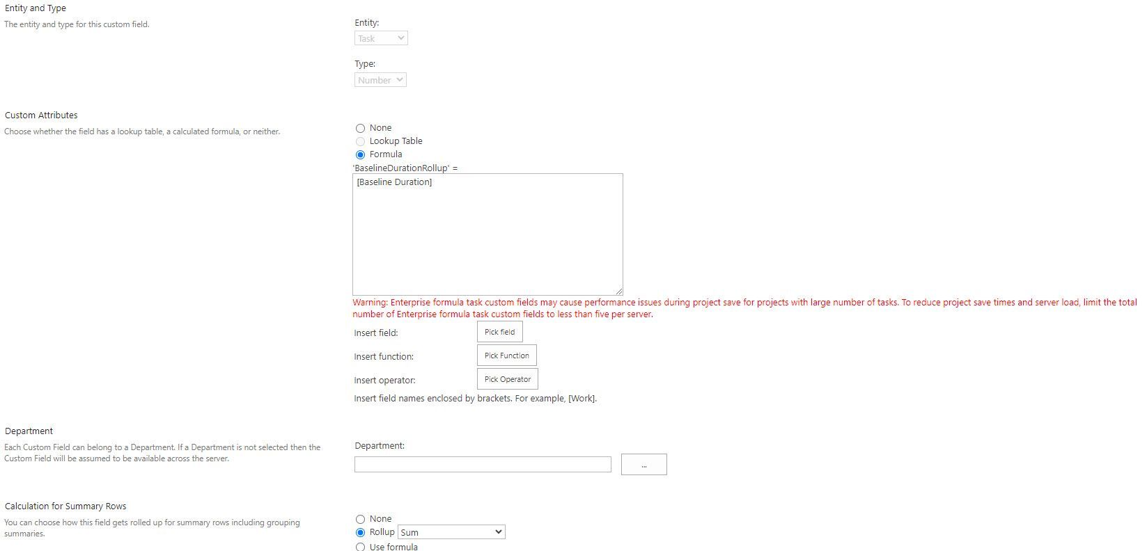 Ms Project Online Custom Field does not rollup properly in some projects | Microsoft Community Hub