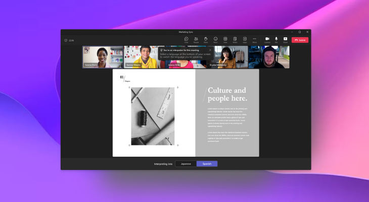 Bidirectional support for translated languages in Teams