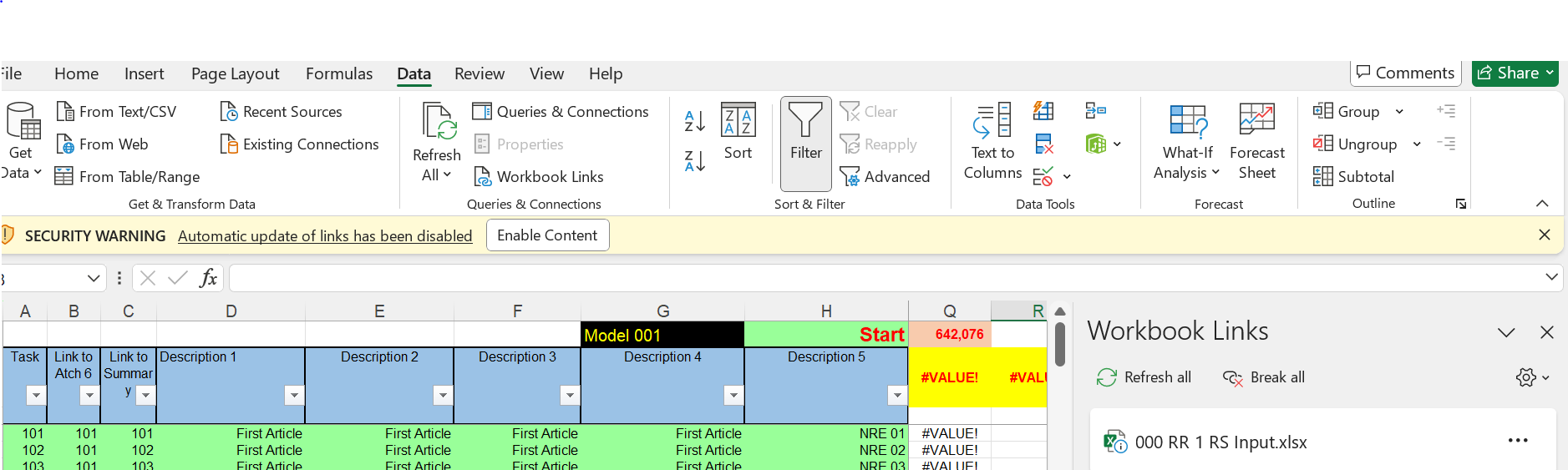 Totally useless check data links | Microsoft Community Hub
