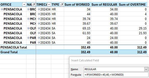 Pivot table field calcs issues | Microsoft Community Hub