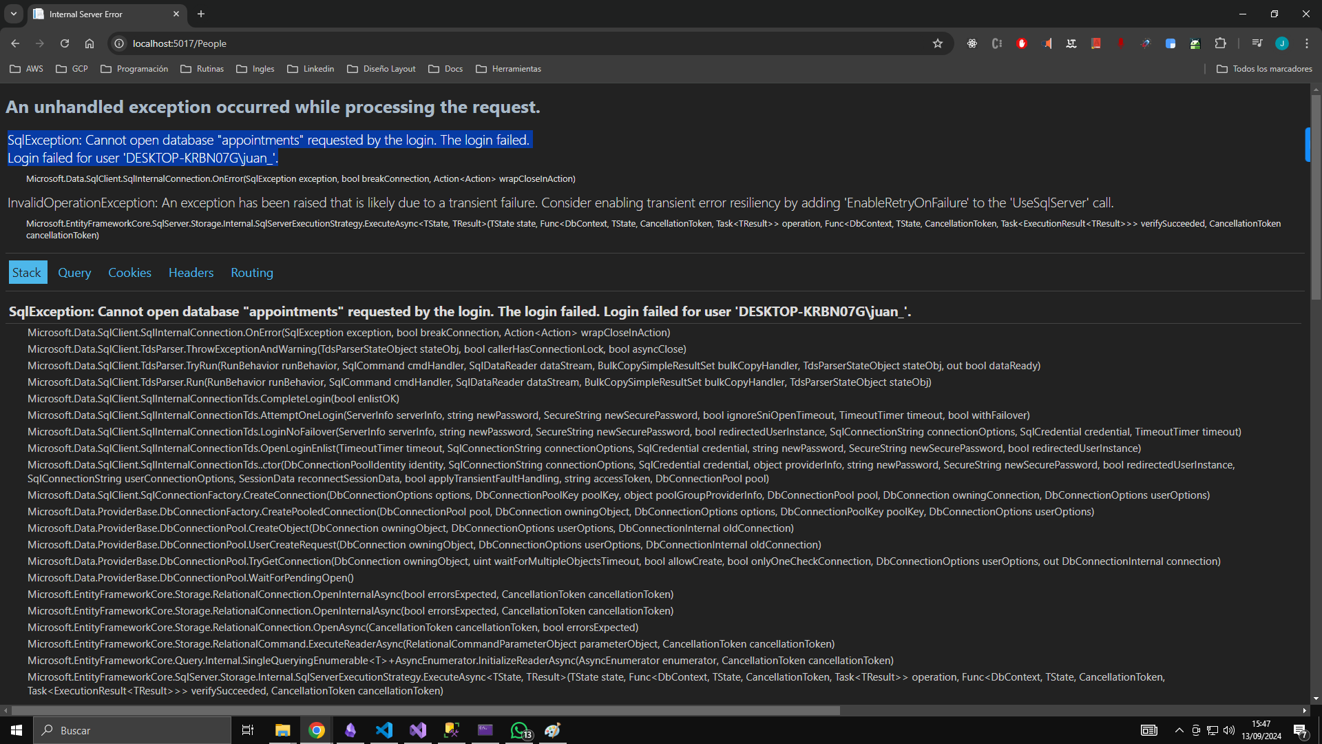 Cannot open database requested by the login - "Error Number:4060,State:1,Class:11" | Microsoft ...