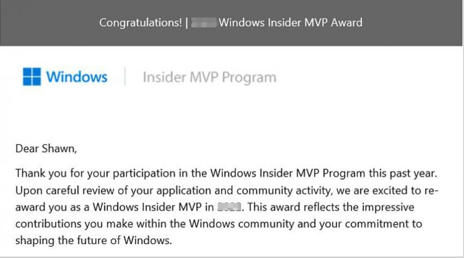 Windows Insider MVP Award | Microsoft Community Hub