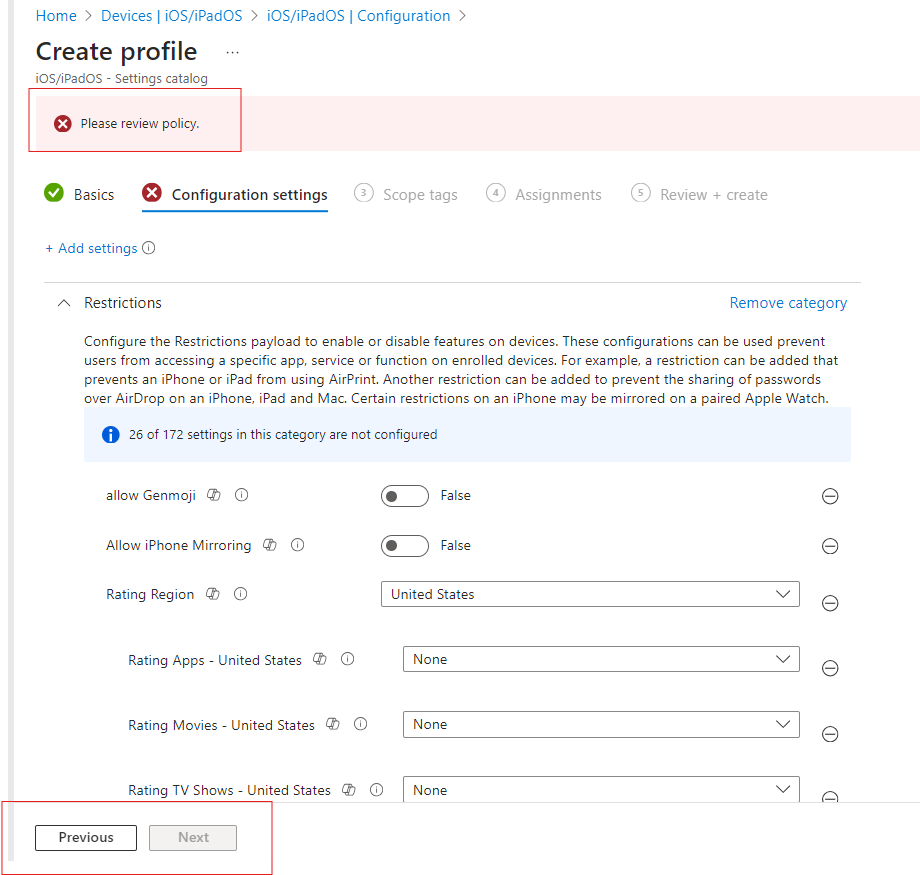 Apple IOS devices app restrictions configuration profile - Please ...