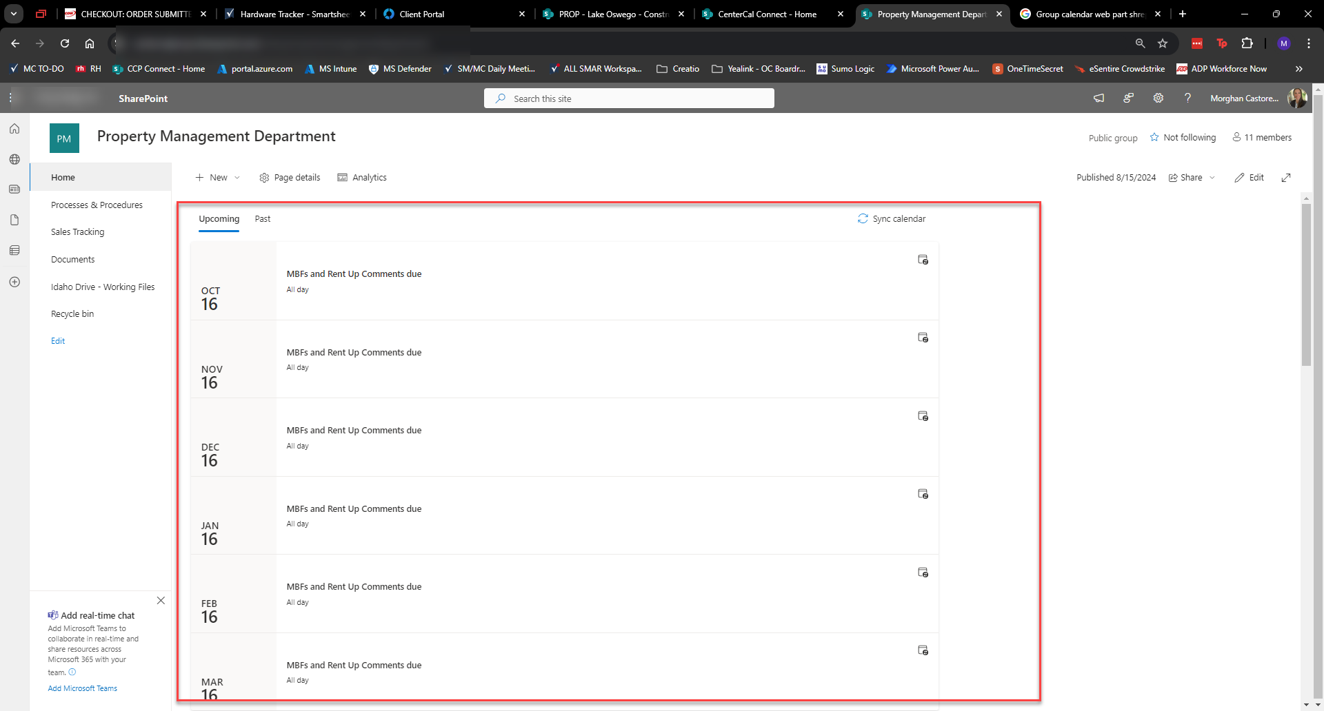 Can you change the visualization of the Group Calendar web part ...