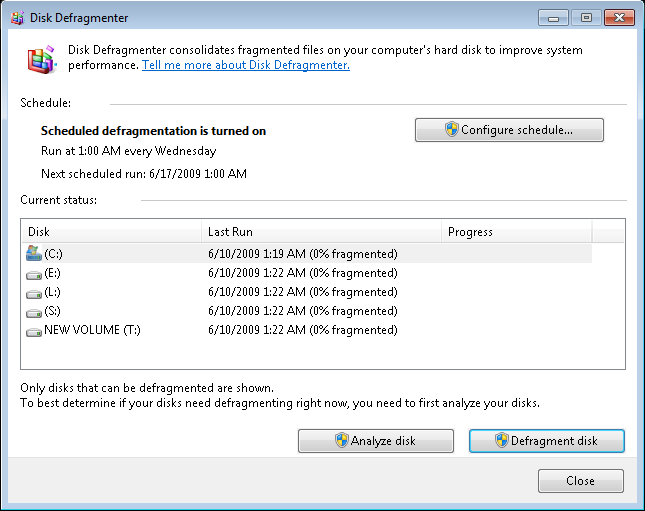 Windows 7 Disk Defragmenter User Interface Overview | Microsoft ...