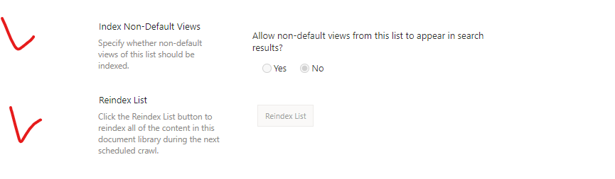Index non-default views and Reindex list button are disabled and grayed out in SP. | Microsoft ...