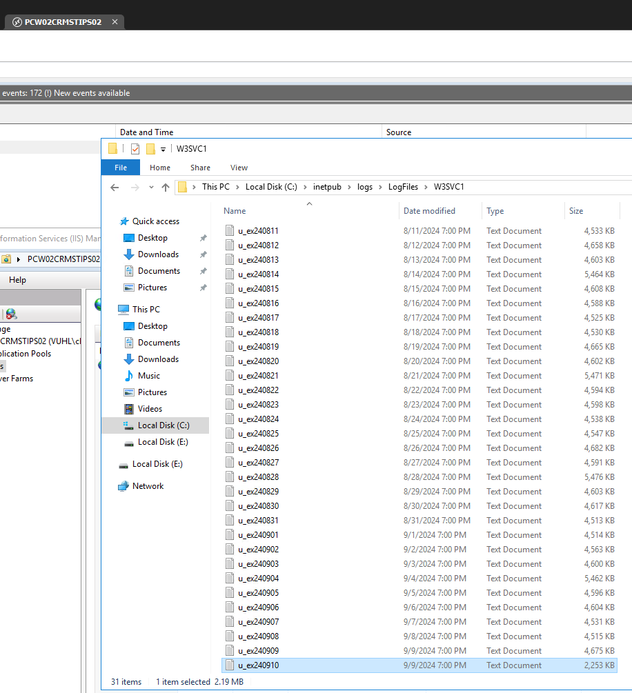 IIS Logs have Incorrect Date Modified | Microsoft Community Hub