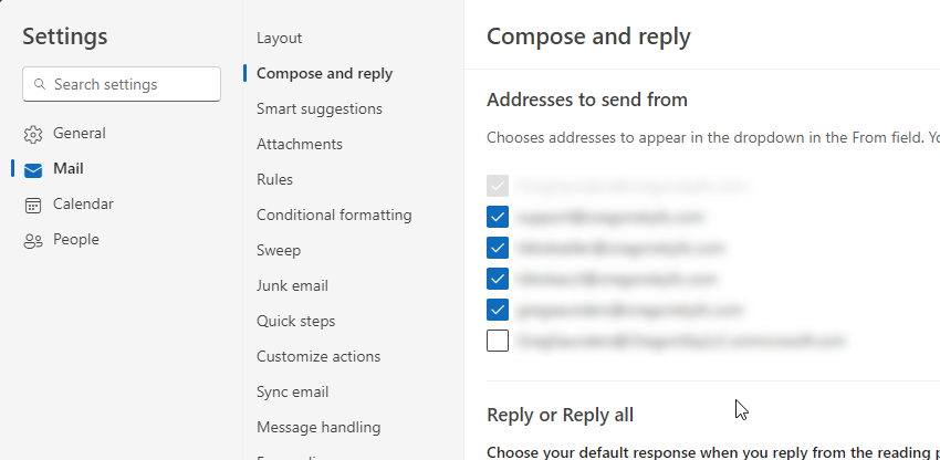M365 Business Standard - Email Aliases not displaying how we would ...