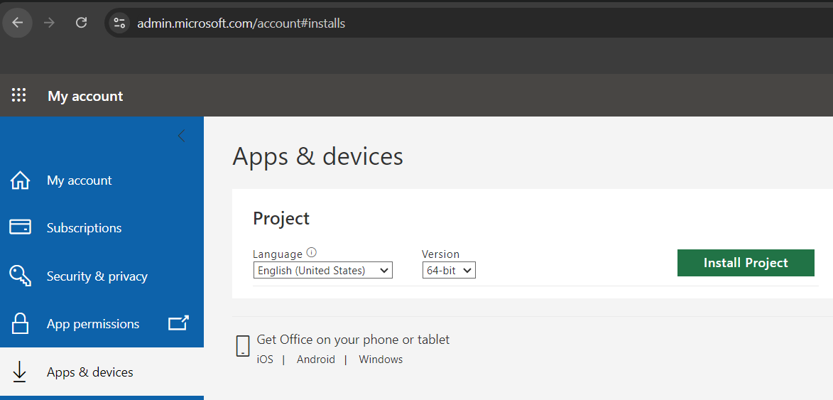 How to download desktop client from Project 3 plan | Microsoft ...