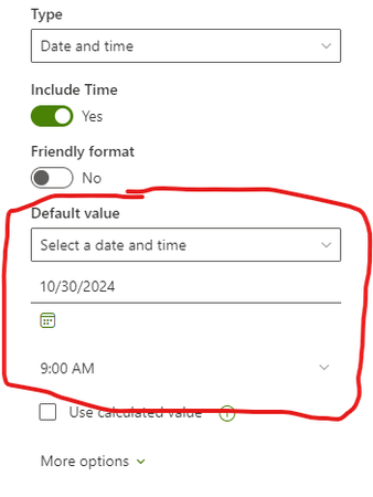 How to set the default time in a date/time column | Microsoft Community Hub