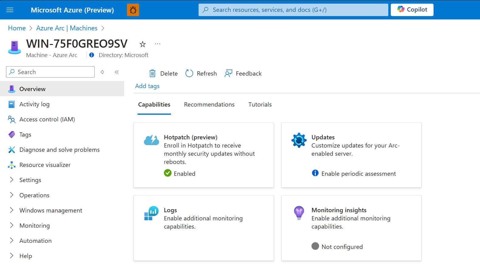 Announcing Public Preview of Windows Server Hotpatch enabled by Azure Arc | Microsoft Community Hub