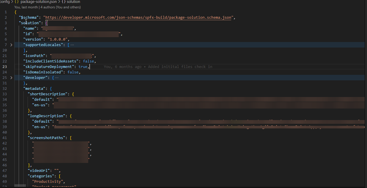Which App Description is Used in the SharePoint App Store: package-solution.json or Submission ...