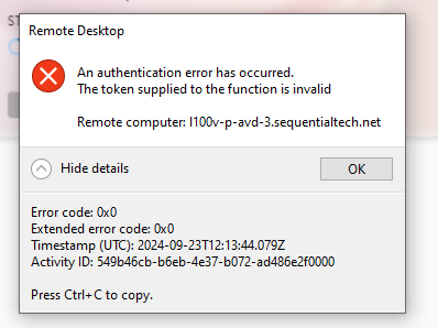 unable to connect AVD | Microsoft Community Hub
