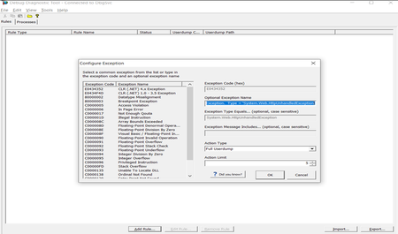Capture First Chance Exceptions Using Debug Diagnostic Tool | Microsoft Community Hub