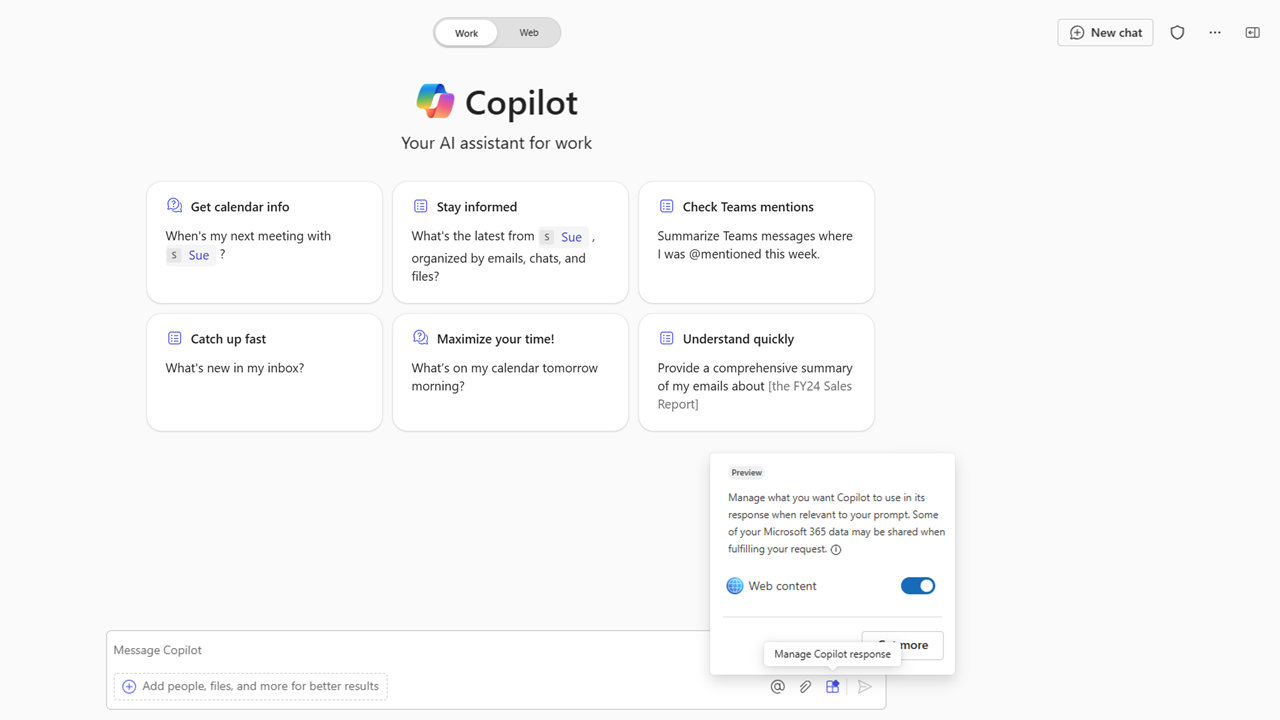 Introducing greater transparency and control for web search queries in Microsoft 365 Copilot and ...