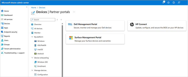 Intune expands OEM integration in partner portal - Microsoft Intune Blog