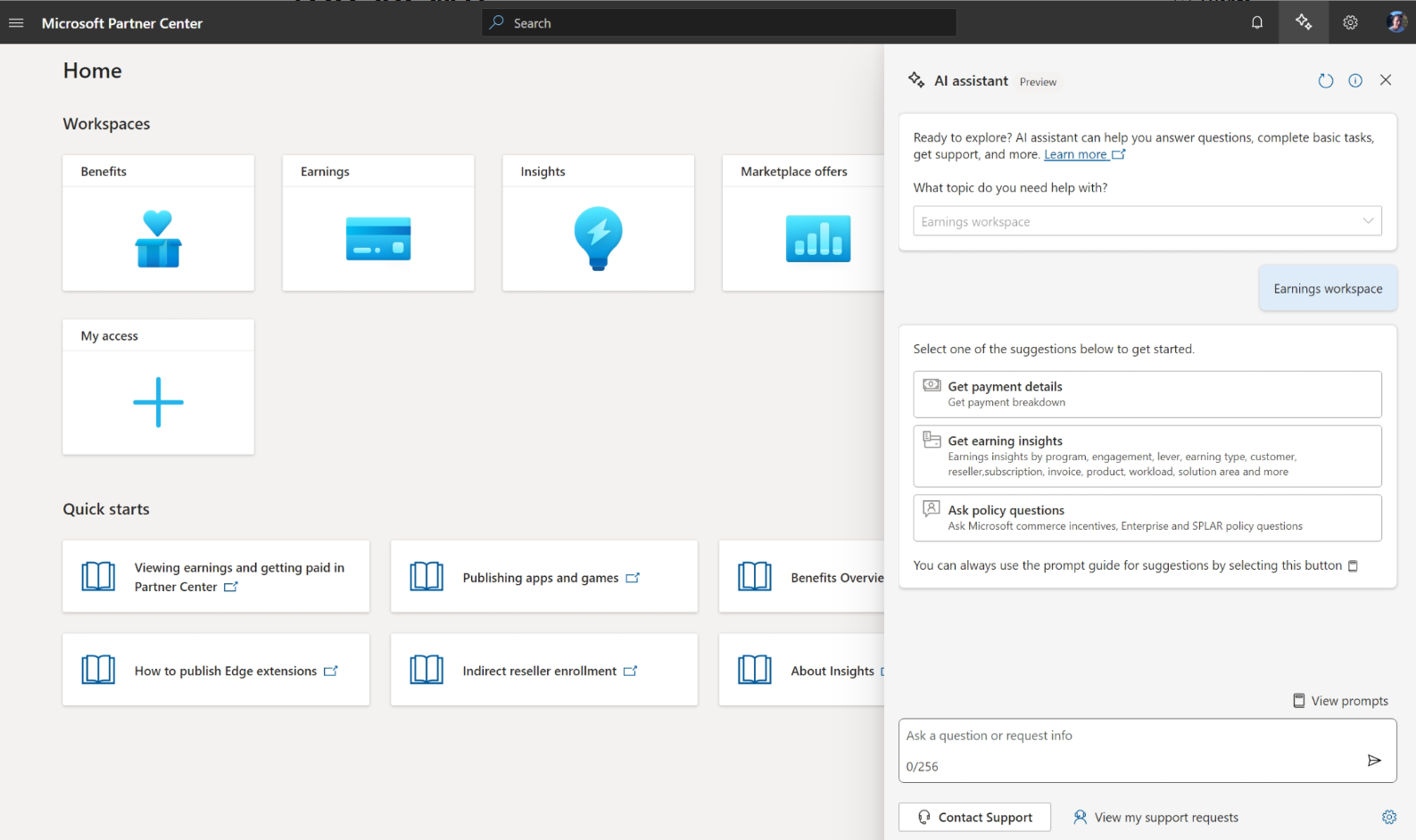 Get tailored support with the new Partner Center AI assistant (preview) | Microsoft Community Hub