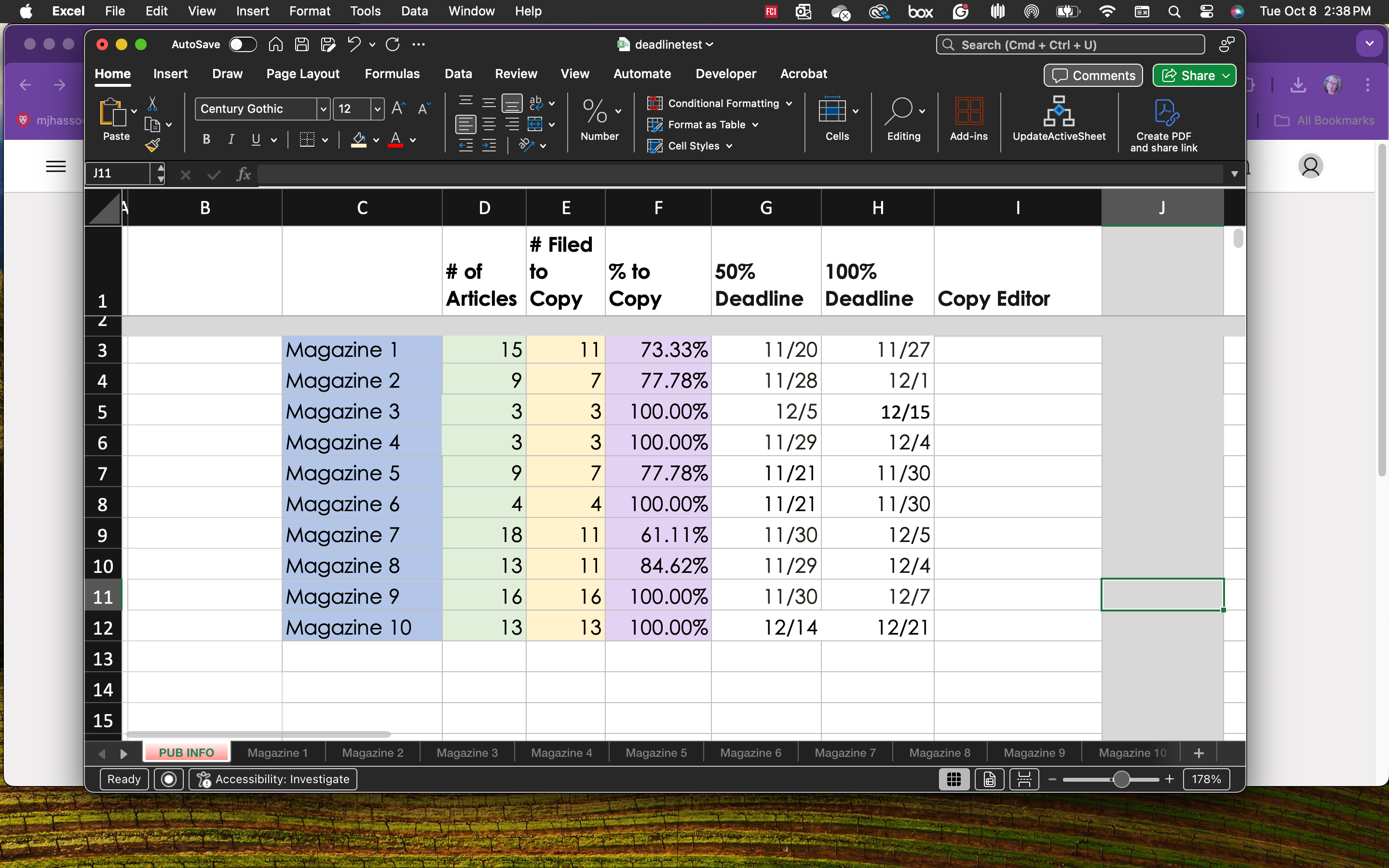 Change cell colors when deadline is or is not met? | Microsoft ...