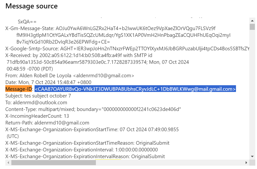 Where to get the correct Message ID for the Graph API Parameter? | Microsoft Community Hub