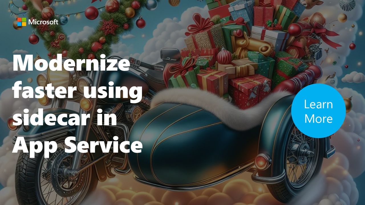 Modernize your legacy apps with minimal code changes using sidecars