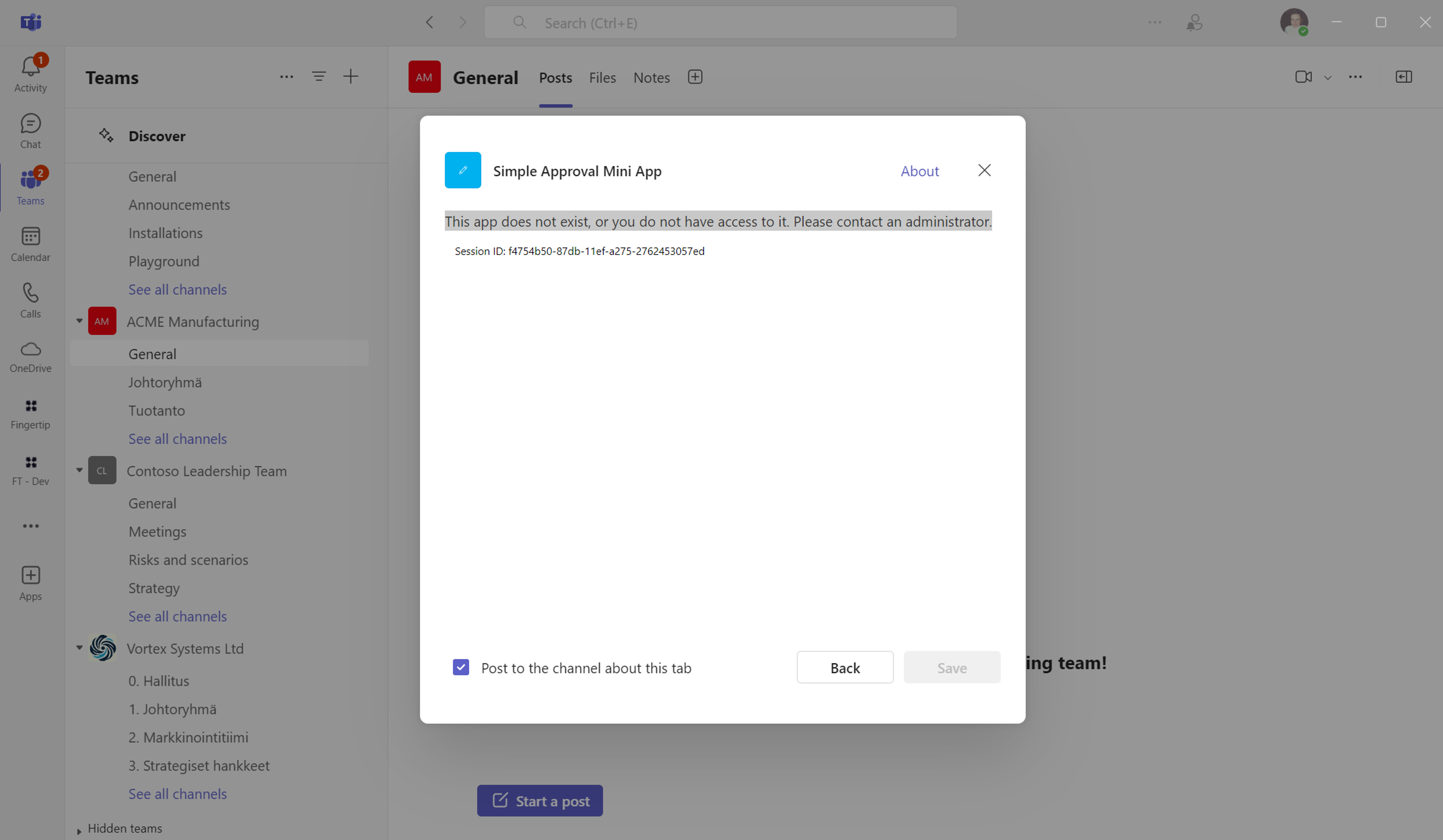 Unable to add a Power App as Teams tab (Critical!) | Microsoft Community Hub