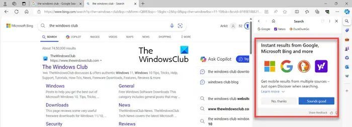 How to enable multiple search engines on the Edge sidebar | Microsoft ...